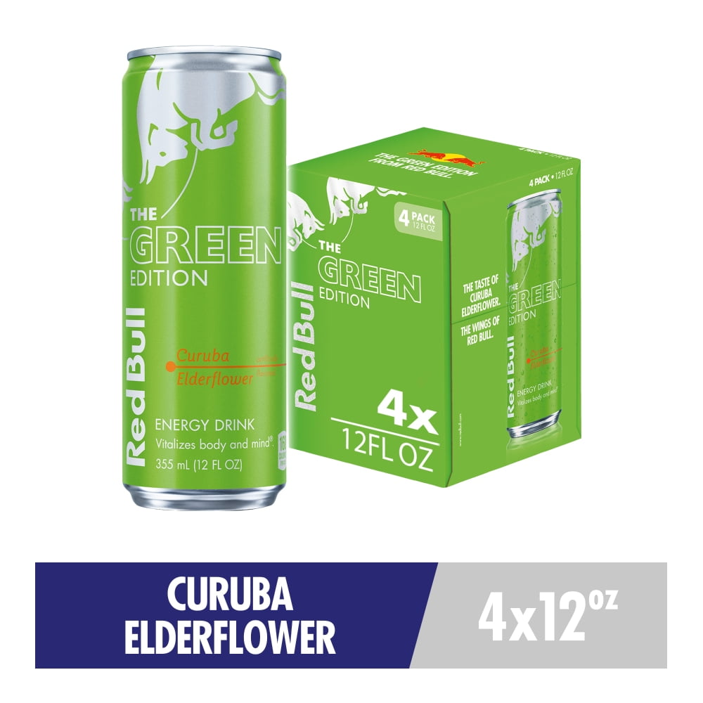 Red Bull Green Edition Curuba Elderflower Energy Drink Cans - Walmart.com