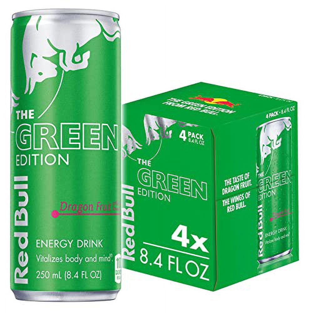 Red Bull Green Edition Dragon Fruit Energy Drink, Sparkling, 8.4 Fl Oz ...