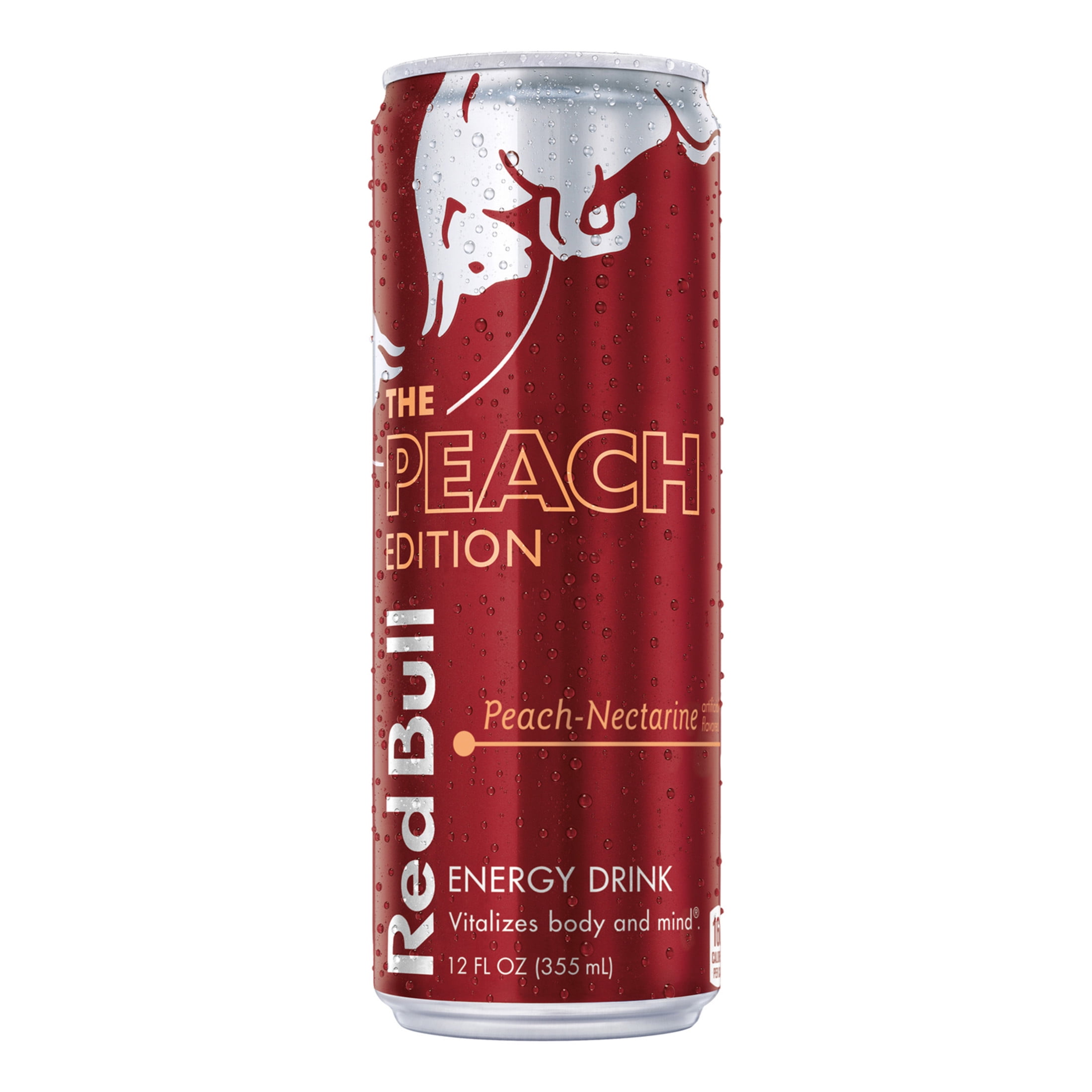 Red Bull Peach Edition Energy Drink, 12 fl oz Can, Lightly Carbonated ...