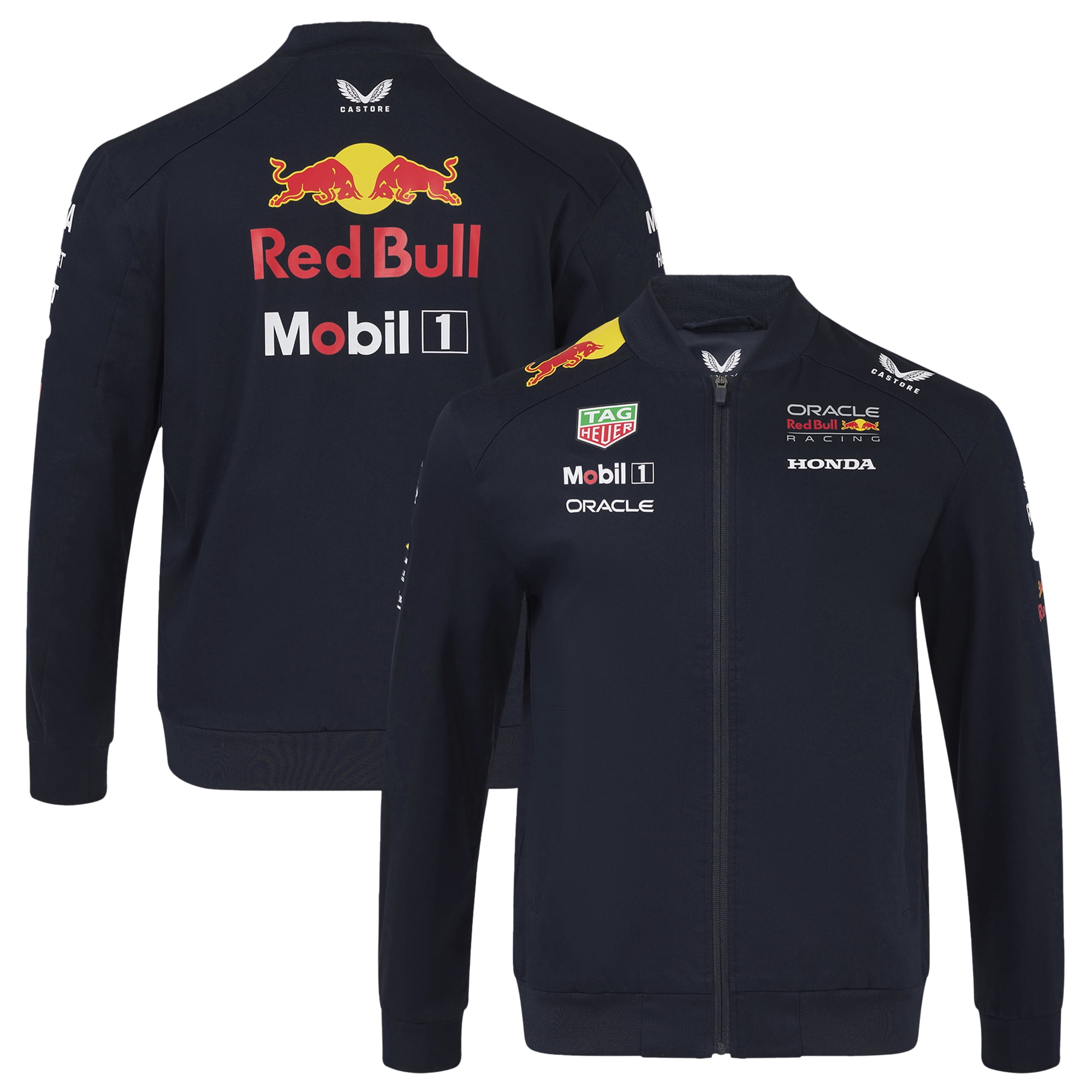 Unisex Red Bull Racing Navy Red Bull Racing Replica Full-Zip Bomber ...