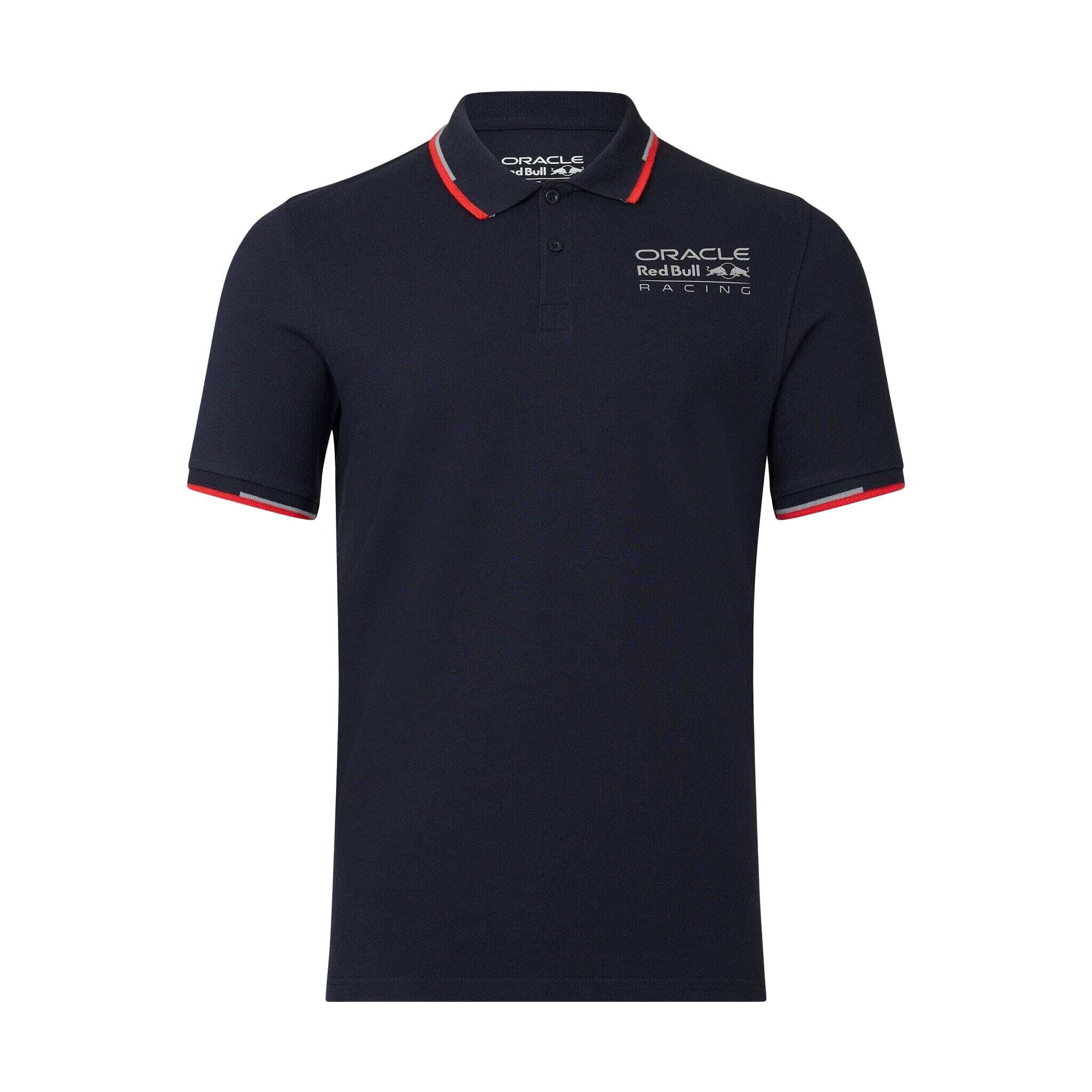Red Bull Racing F1 Core Logo Polo - Flame Scarlet/Grey/Night Sky/White ...