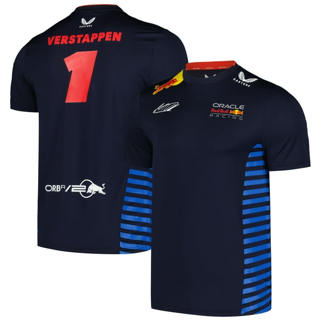 Men's Castore Max Verstappen Navy Red Bull Racing 2024 Driver T-Shirt ...