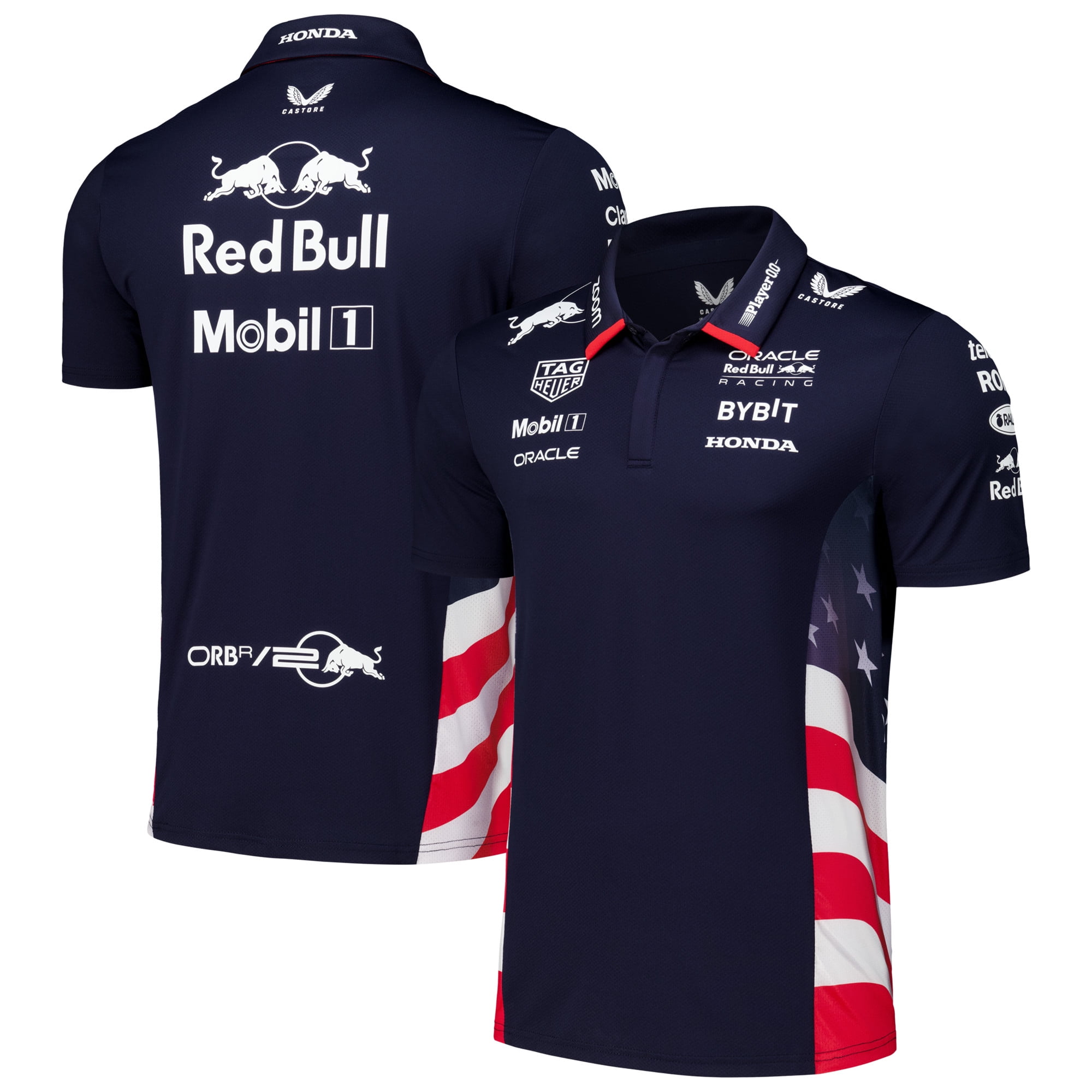 Men's Castore Navy Red Bull Racing America Race Team Polo - Walmart.com