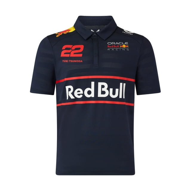 Red Bull Racing F1 Men's 2025 Yuki Tsunoda Team Polo Shirt- Navy ...