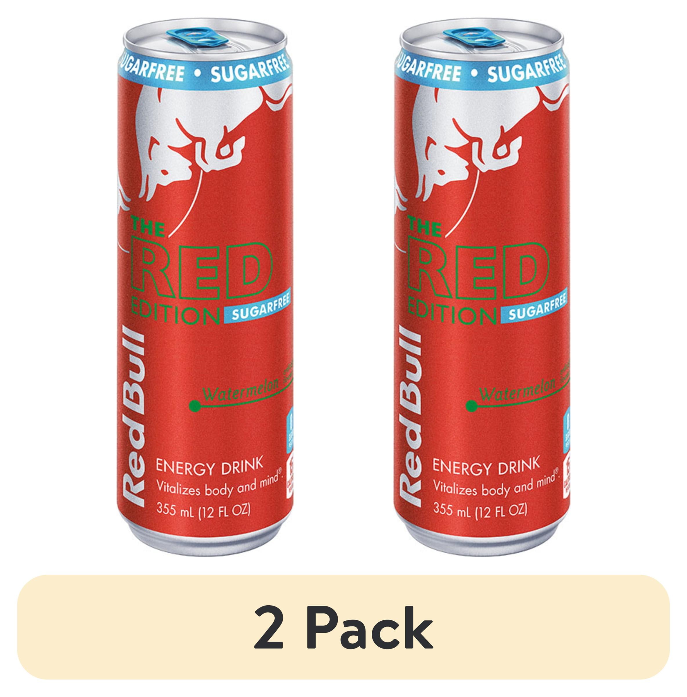 (2 pack) Red Bull Red Edition Sugarfree Energy Drink, Watermelon, 114mg ...