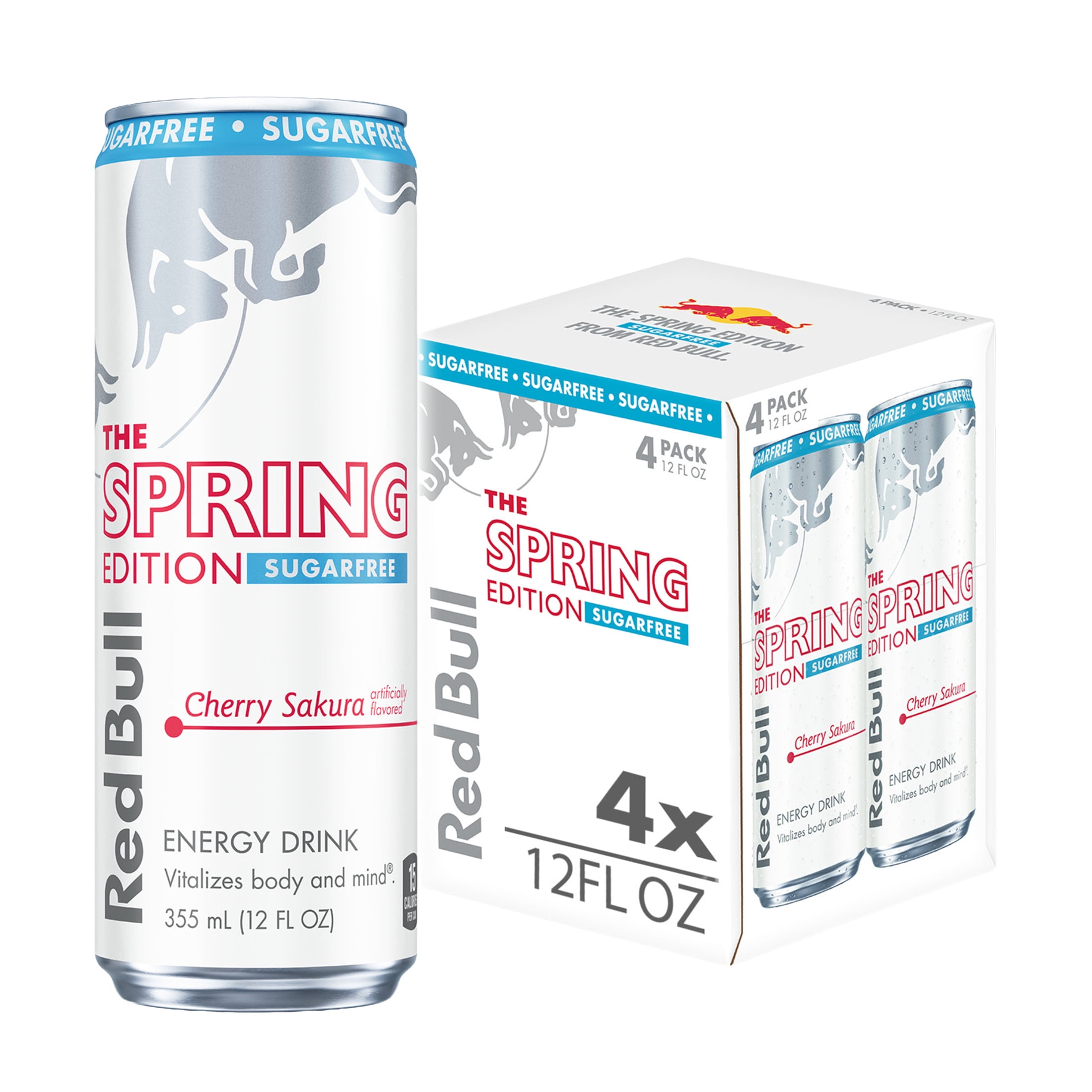 Red Bull Spring Edition Sugarfree Energy Drink, Cherry Sakura, 12 fl ...