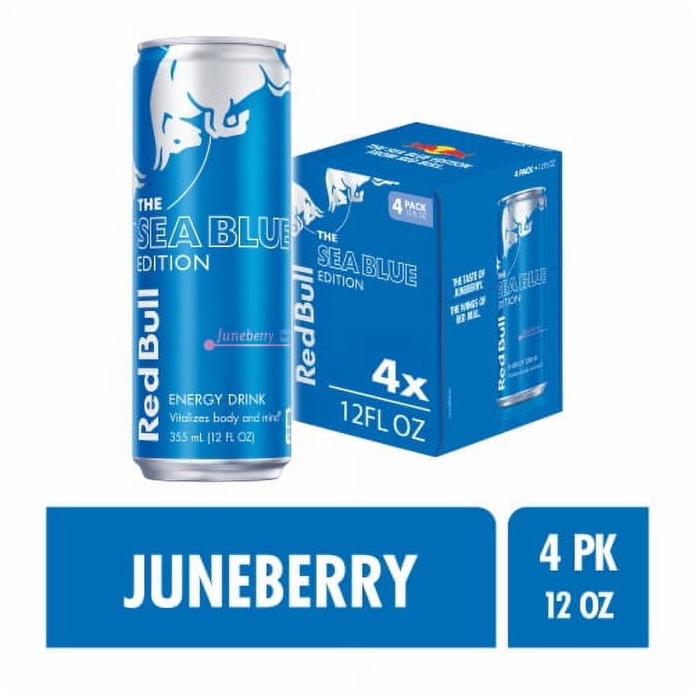 Red Bull Sea Blue Edition Juneberry Energy Drink Multipack Cans ...