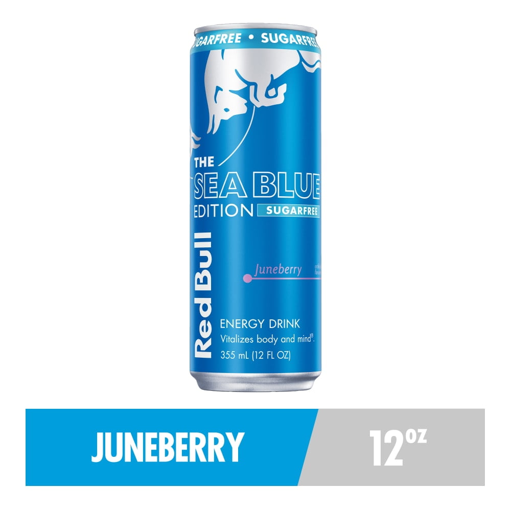 Red Bull Sea Blue Edition Sugar Free Energy Drink Juneberry Can ...