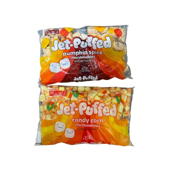 Jet-Puffed Marshmallows Candy corn 8 oz and Pumpkin Spice 8oz set ...