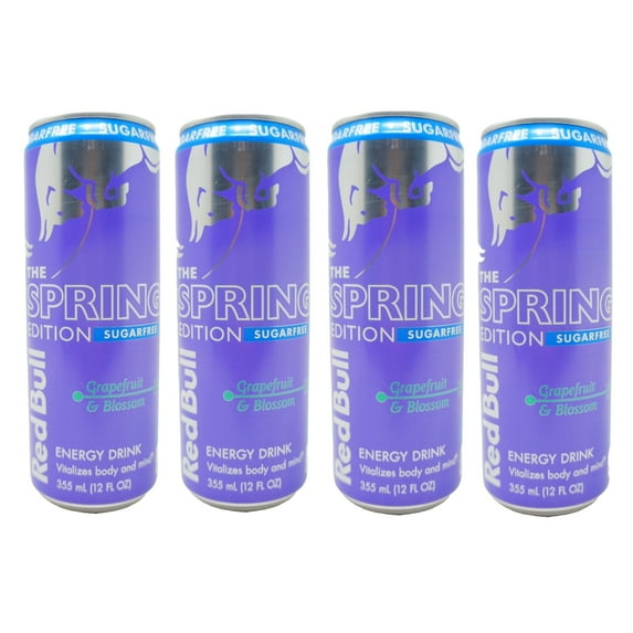 Red Bull Spring Edition, Grapefruit and Blossom, 12 Fl oz, 4 Pack ...