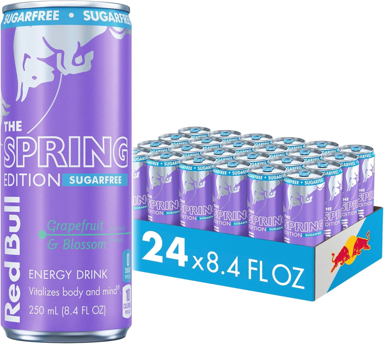 Red Bull Spring Edition Sugarfree Energy Drink, Grapefruit, 8.4 fl oz ...