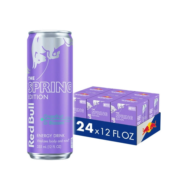 Red Bull Spring Edition Energy Drink, Grapefruit, 12 fl. oz., 6 x 4 ...