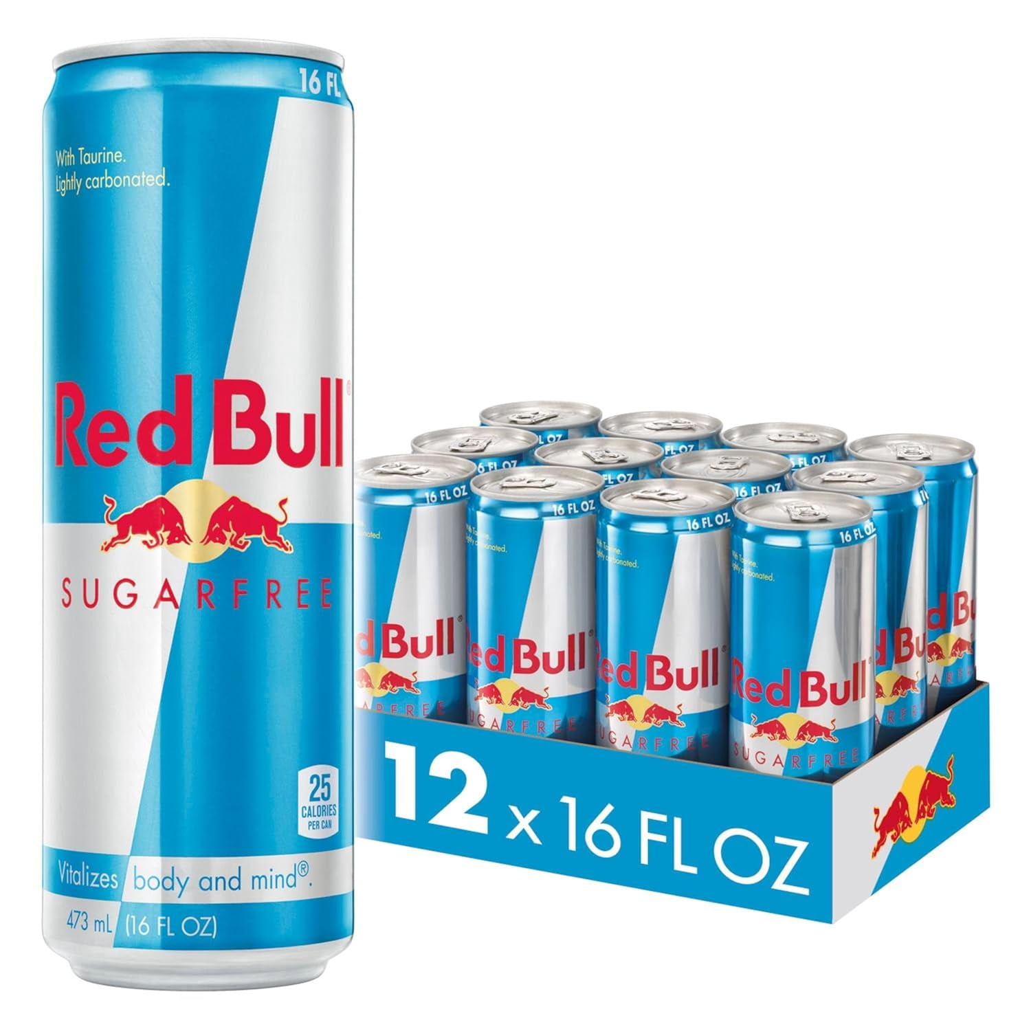 Red Bull Sugar Free Energy Drink with 151mg Caffeine plus Taurine & B ...