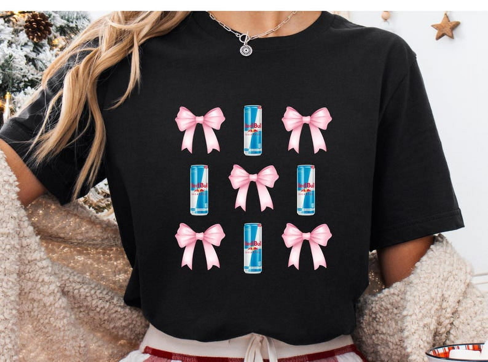Red Bull Sugar Free Pink Coquette Bow Shirt, Red Bull Lover T-Shirt ...