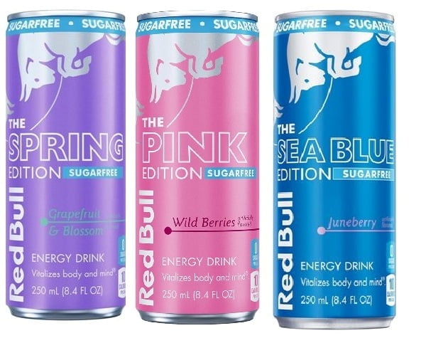 Red Bull Sugar Free Variety Pack, 8.4oz : Spring Edition, Pink Edition ...