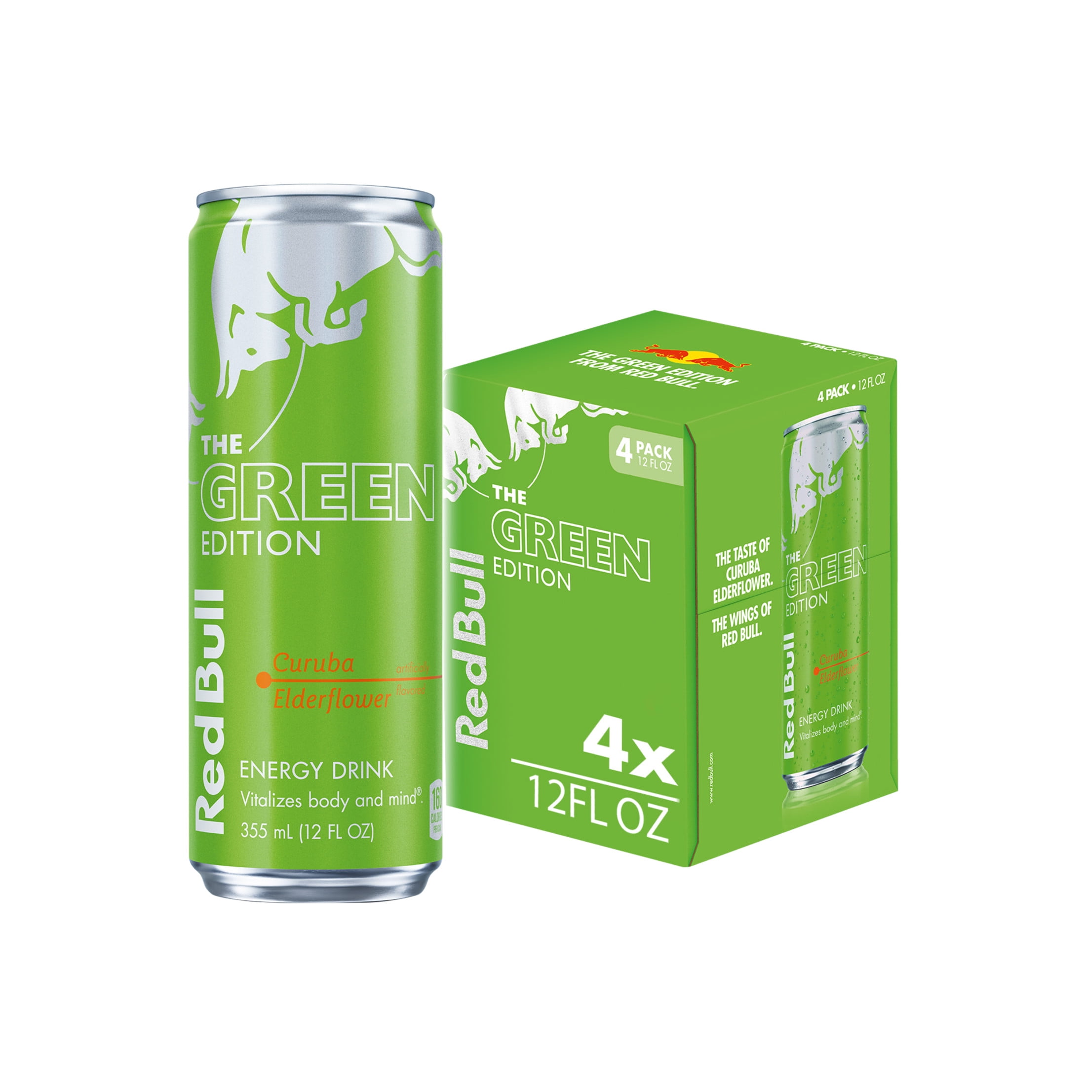 Red Bull Green Edition Energy Drink, Curuba Elderflower, 12 fl. oz ...