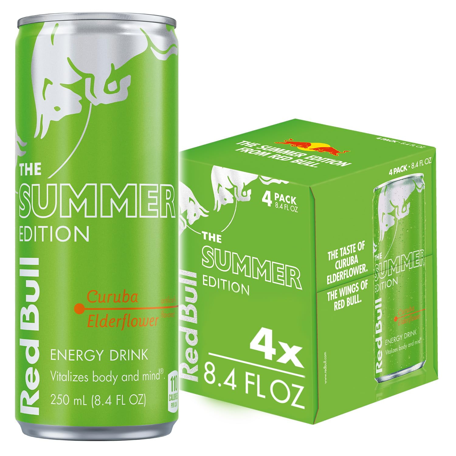 2X - Red Bull Summer Edition Curuba Elderflower Energy Drink, 8.4 Fl Oz ...