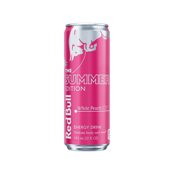 Red Bull Summer Edition Energy Drink, White Peach, 12 fl. oz. Can ...