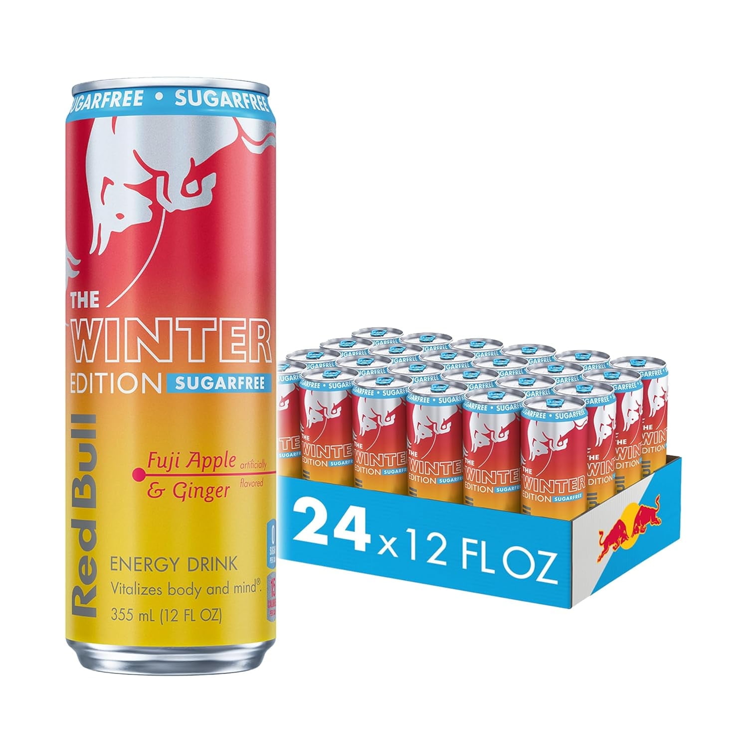 Red Bull Sugar-Free Fuji Apple and Ginger Winter Edition Energy Drink ...