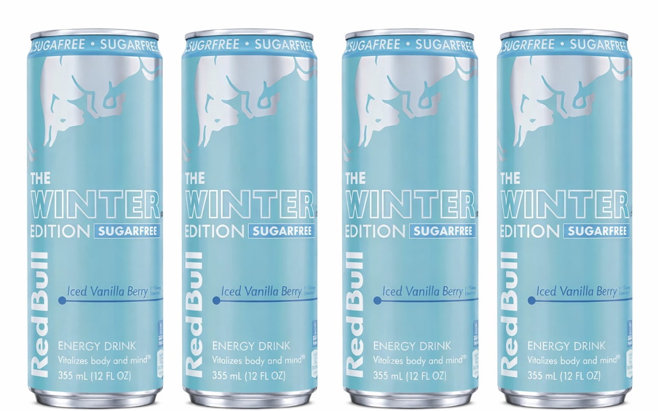 Red Bull Winter Edition Energy Drink Iced Vanilla Berry Sugar Free 4 ...