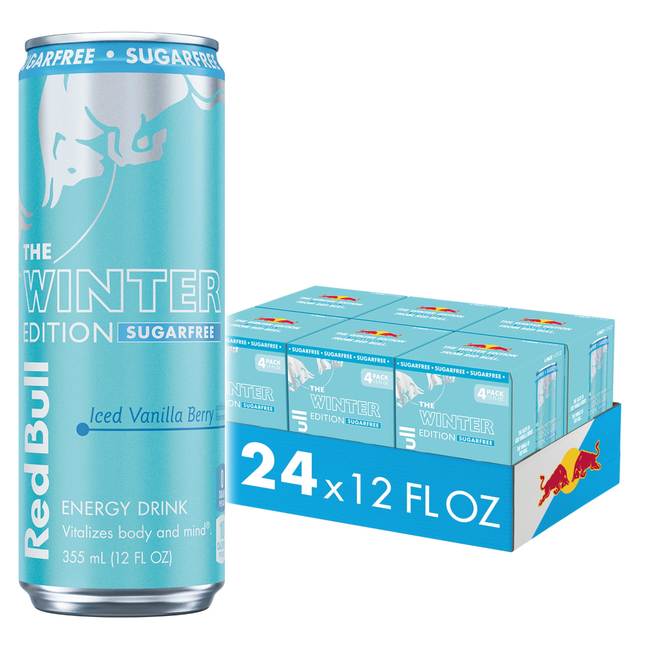 Red Bull Winter Edition Sugar Free Energy Drink, Iced Vanilla Berry, 12 ...