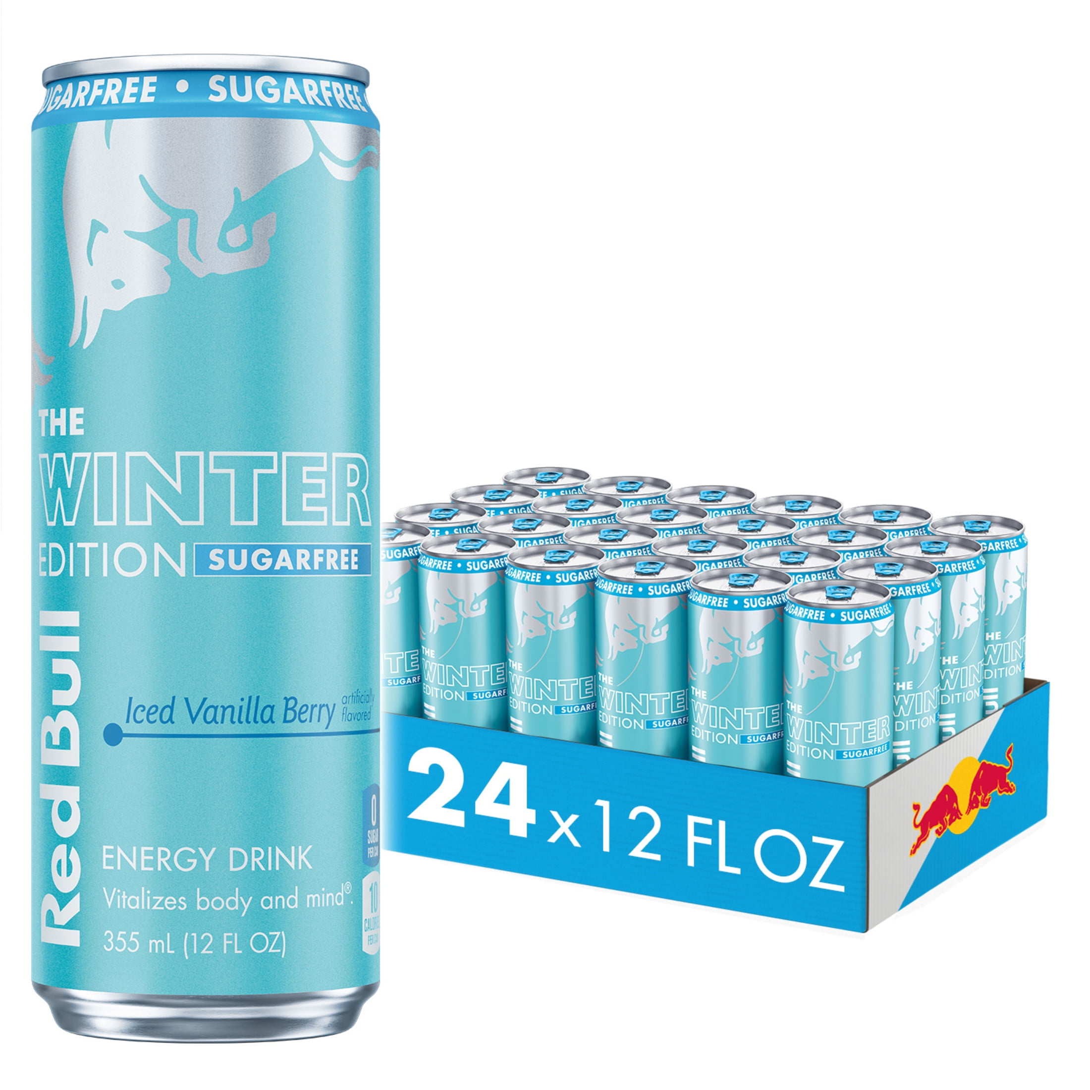 Red Bull Winter Edition Sugar Free Energy Drink, Iced Vanilla Berry, 12 ...