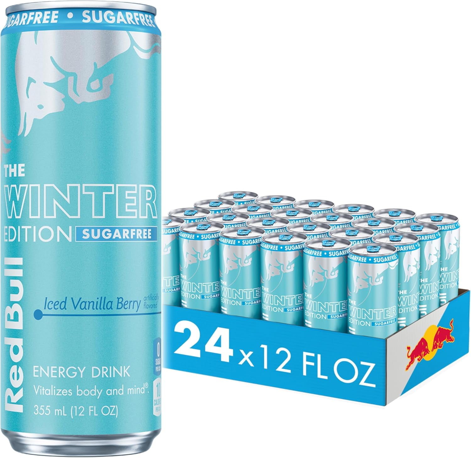 Red Bull Winter Edition Sugar Free Energy Drink, Iced Vanilla Berry ...