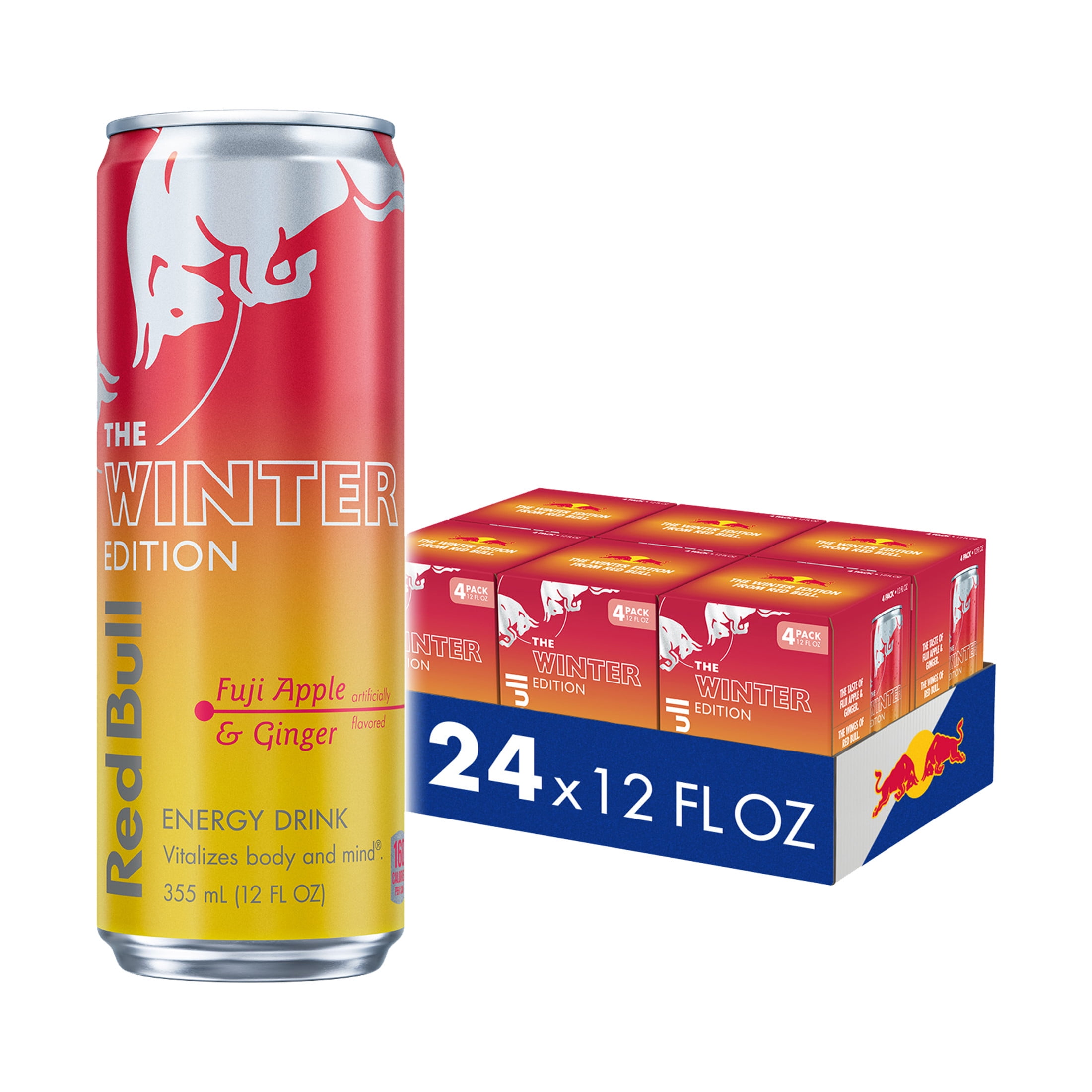 Red Bull Winter Edition Energy Drink, Fuji Apple & Ginger, 12 fl. oz ...