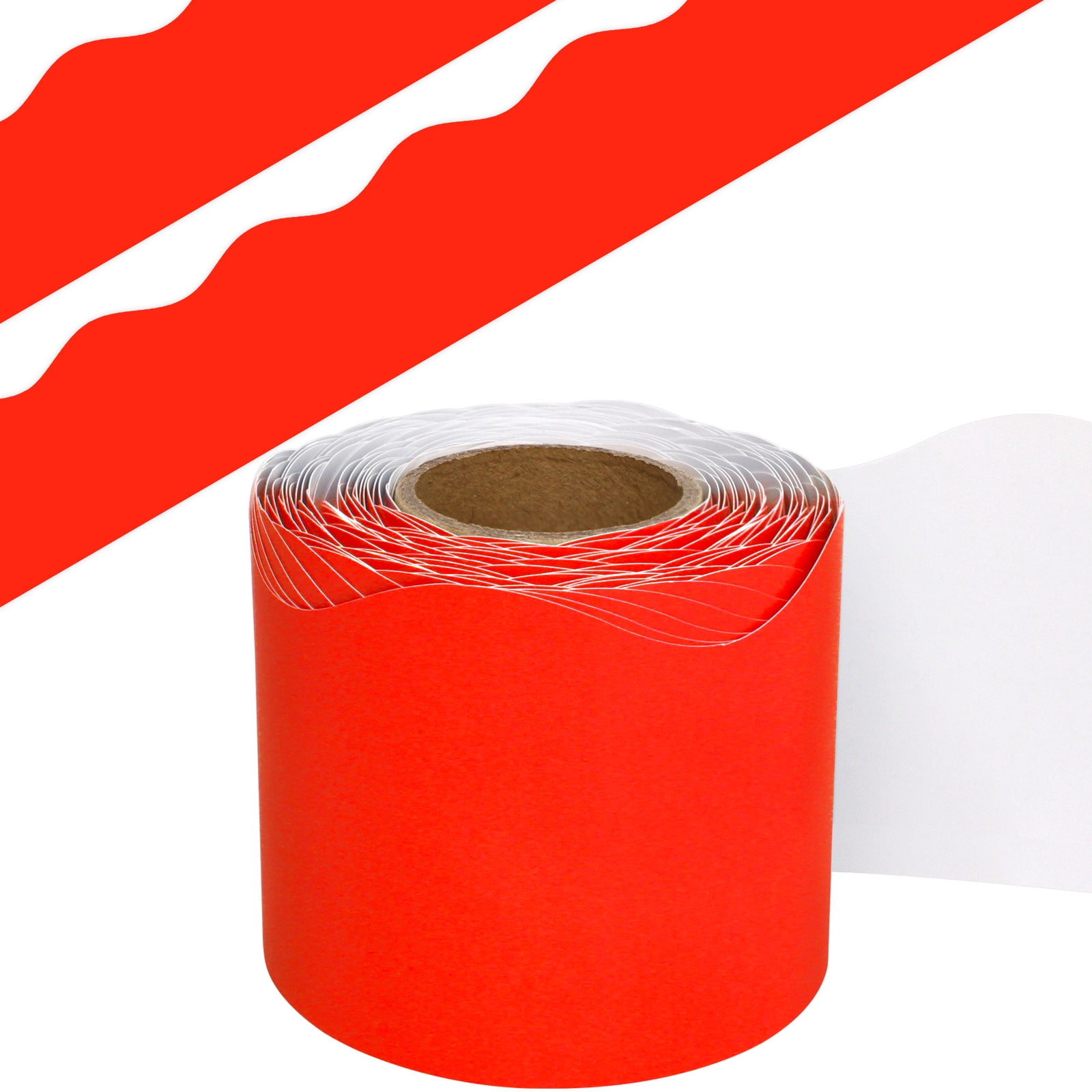 Red Bulletin Board Border Scalloped Border Trim for Classroom 52ft ...