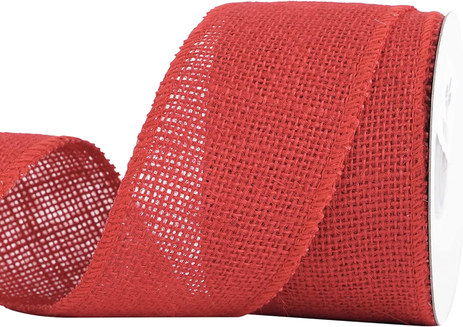 Red Burlap Ribbon for Wreaths Natural Jute Burlap Ribbon 2.5 inch Jute ...