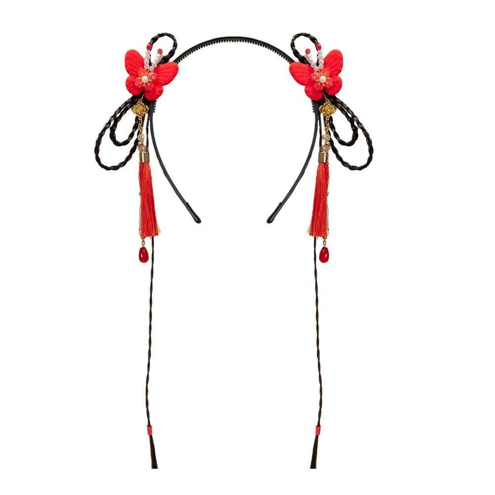 Red Butterfly Dream F Hanchen Ancient Style Headband Headdress Children ...