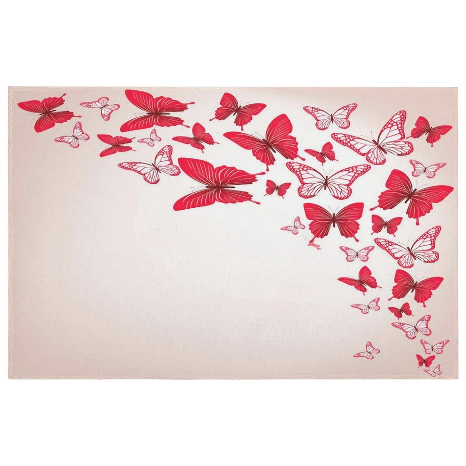 Red Butterfly Swarm Adult Home Decor Bedroom Living Room Crystal Velvet ...