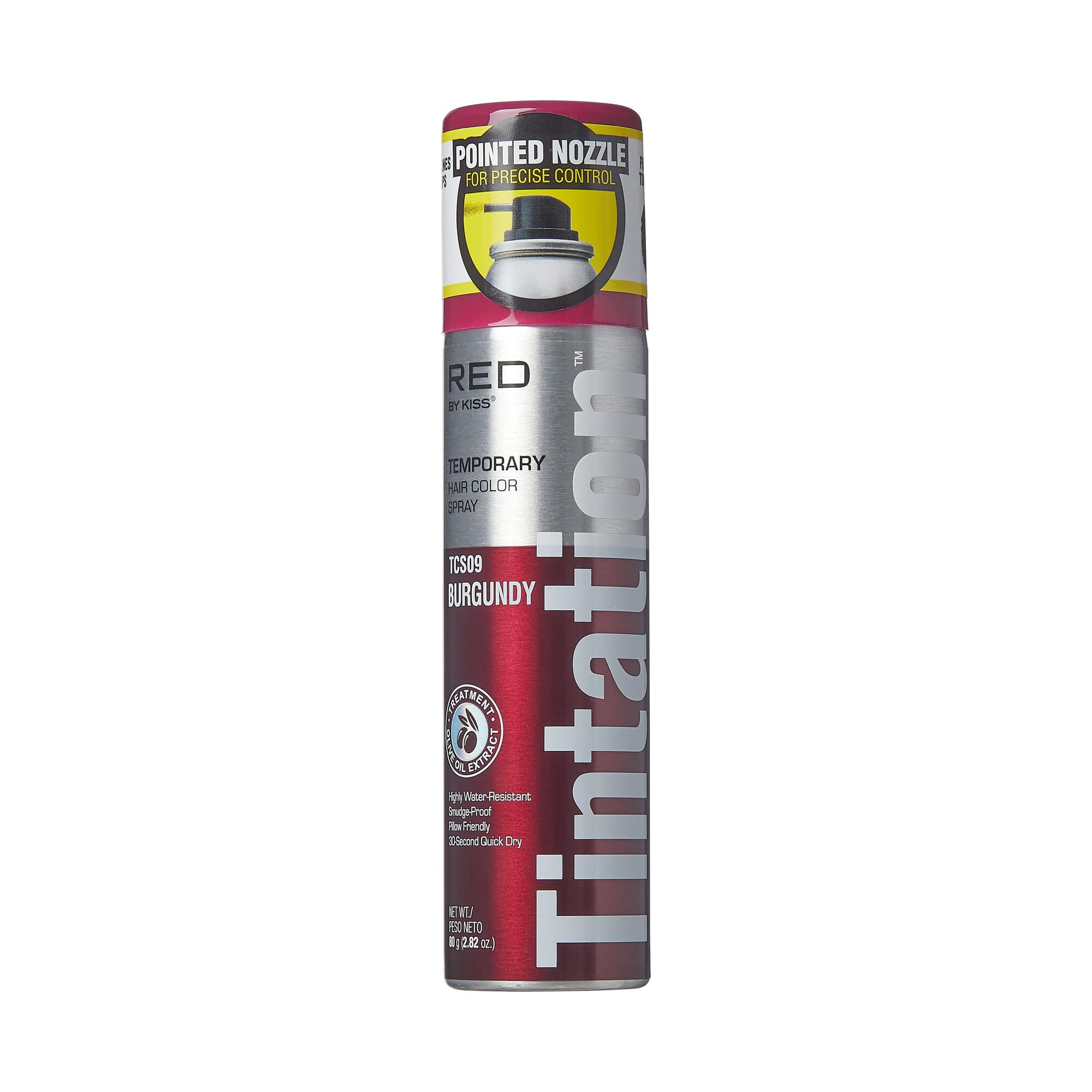 RED BY KISS Temporary Hair Color Spray, Quick Dry, Vibrant Tint for ...