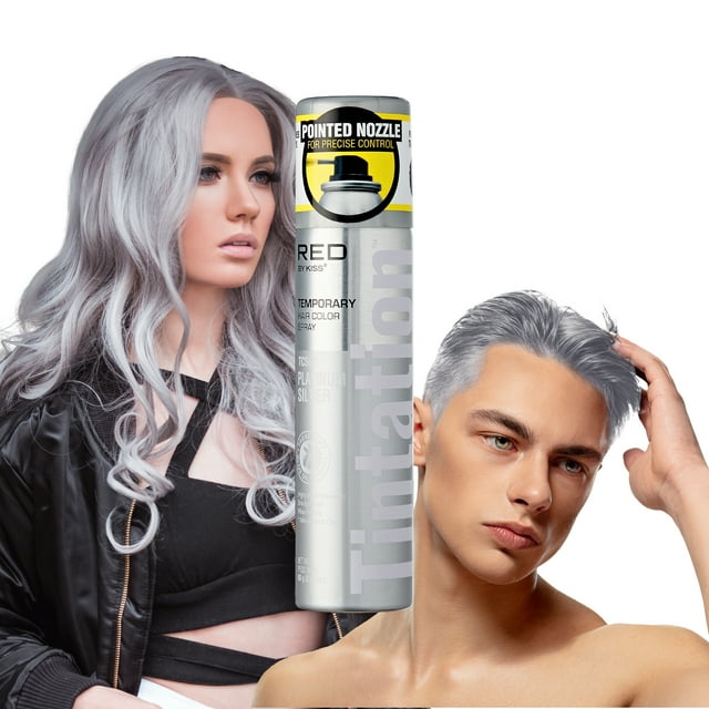 Red By Kiss Temporary Hair Color Spray, Quick Dry, Smudge Proof ...