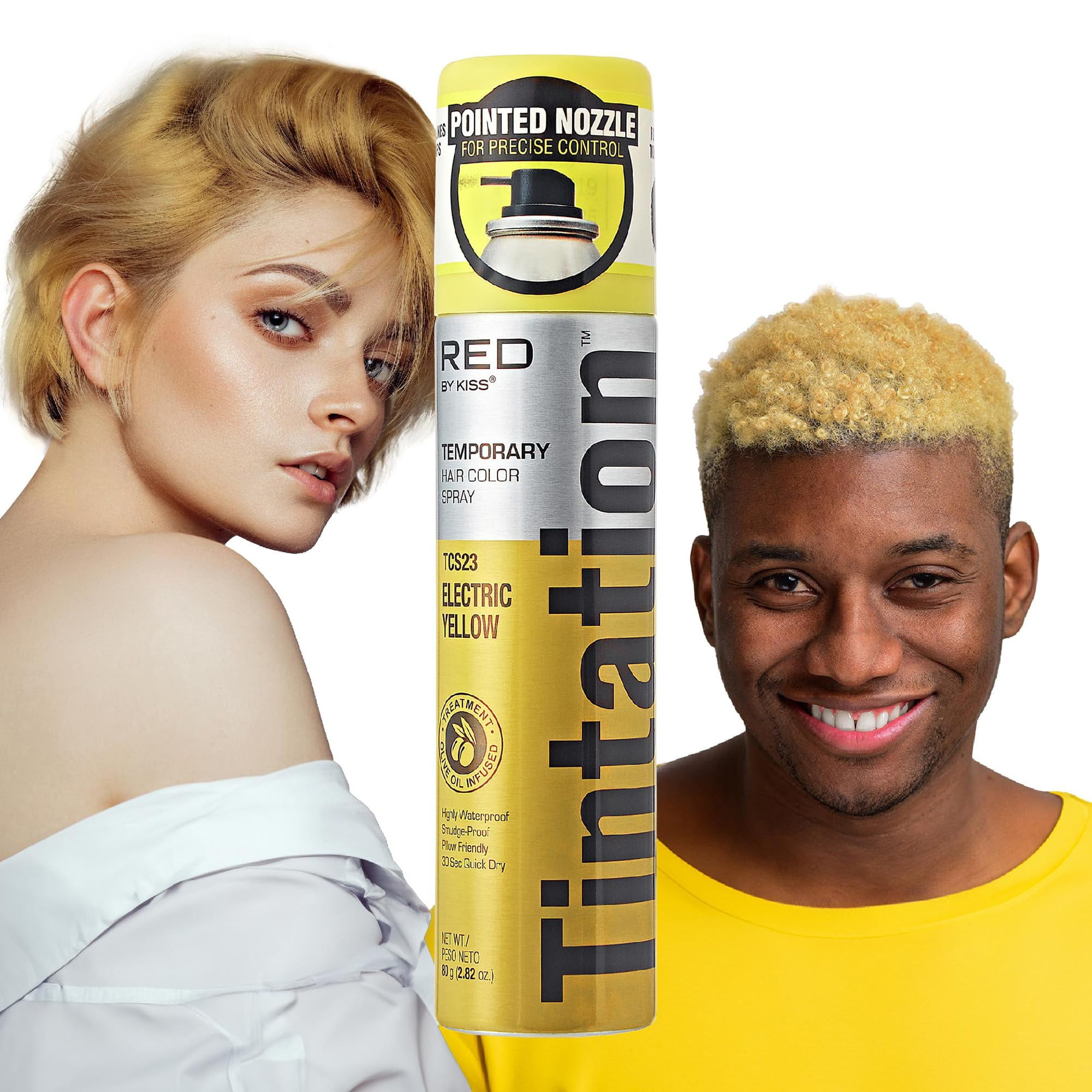 Red By Kiss Temporary Hair Color Dye Spray, Quick Dry & Smudge Proof ...