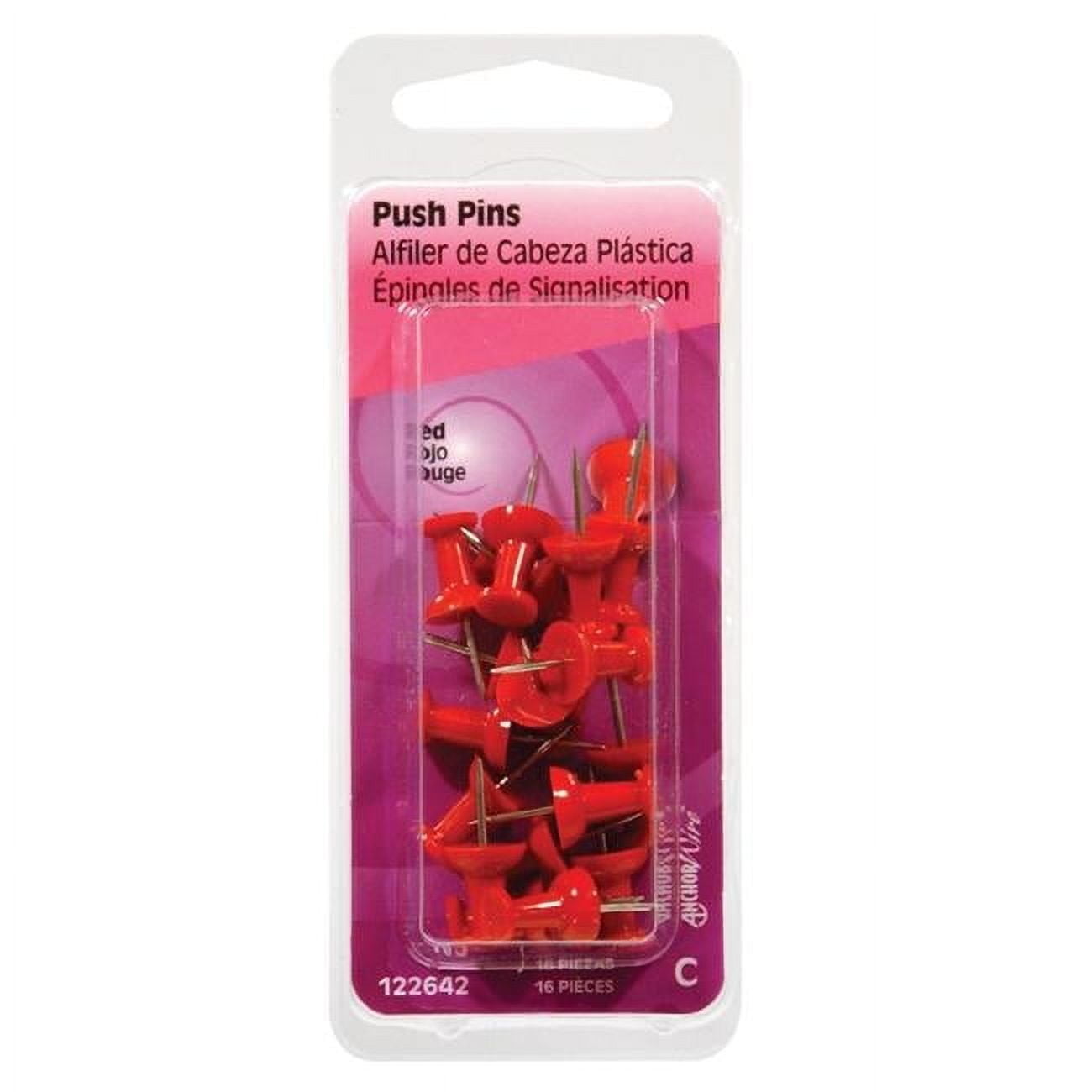 Red CD16 Plastic Push Pins - Walmart.com