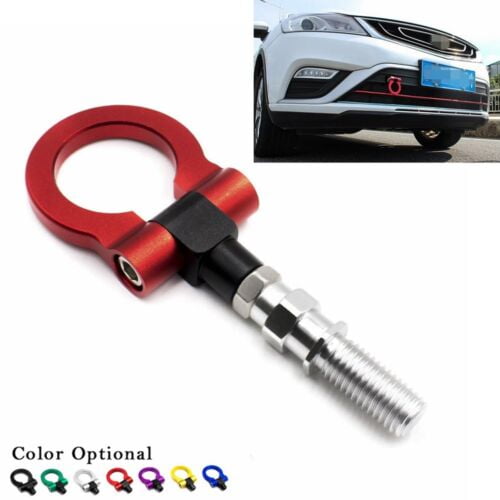 Red CNC Aluminum Front Rear Bumper Tow Hook Trailer Tow Bar for JDM ...