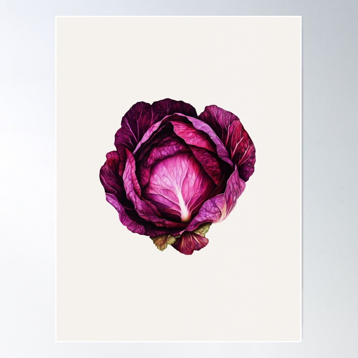 Red Cabbage Poster Wall Art, Modern Wall Decor For Living Room Bedroom ...