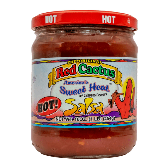 Red Cactus America’s Sweet Hot Salsa, 4 Pack, 16 oz Jars – Shelf-Stable ...