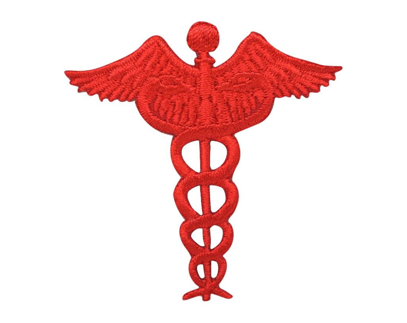 Red Caduceus Medical Symbol
