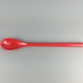 (Red) Candy Color Plastic Long Handle Dessert Spoons Dinner Tea Spoon ...