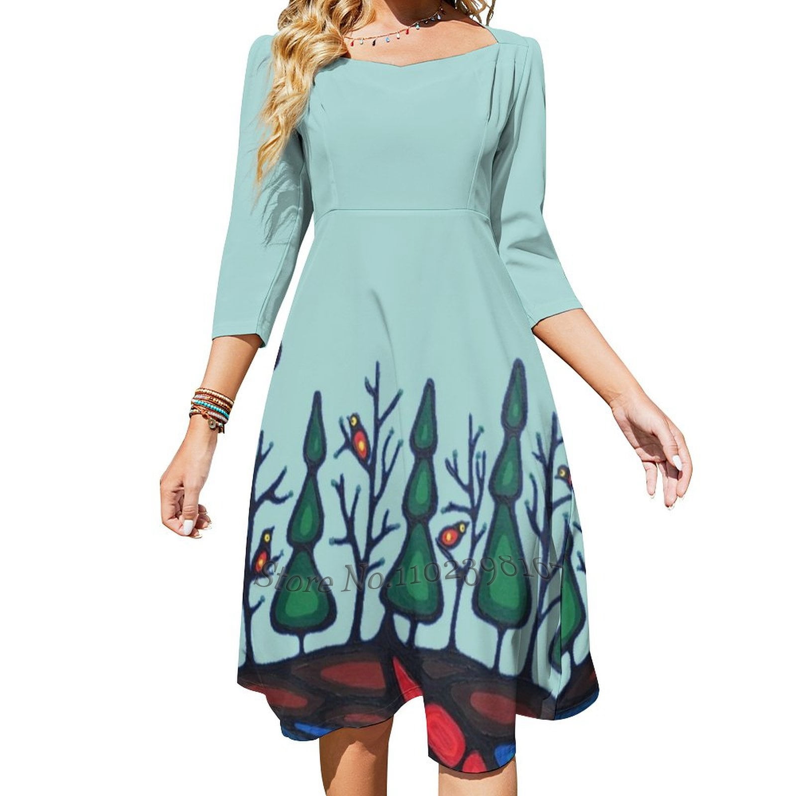 Red Canoe Square Neck Dress New Plus Size Elegant Women Waist Tight ...