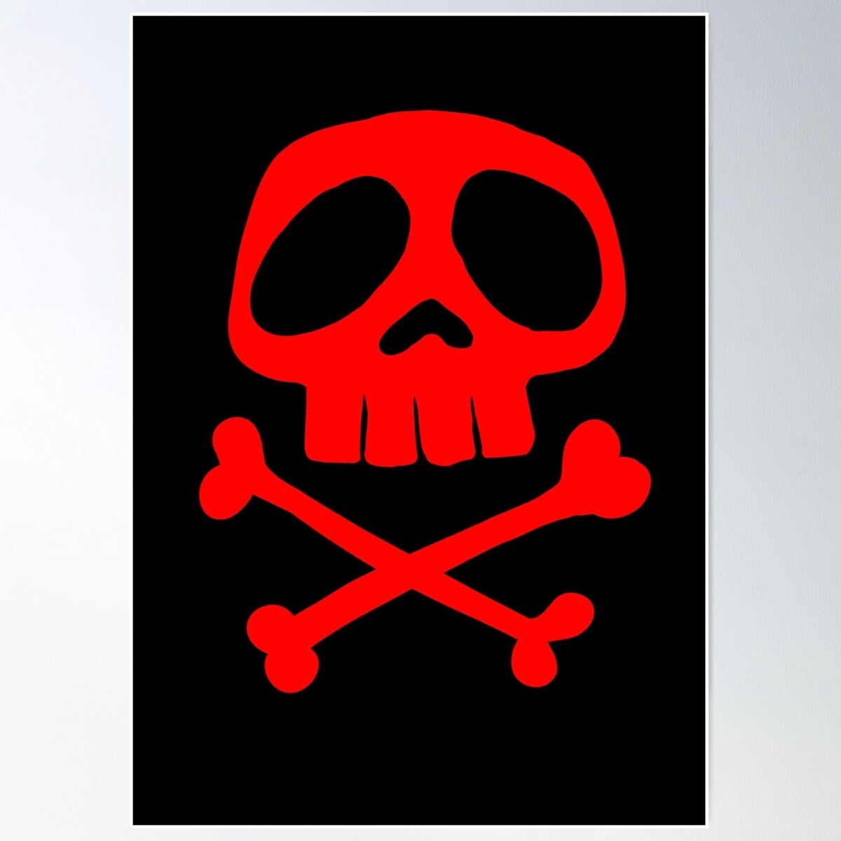 Red Captain Harlock Anime Logo Poster Wall Art, Modern Wall Decor For ...