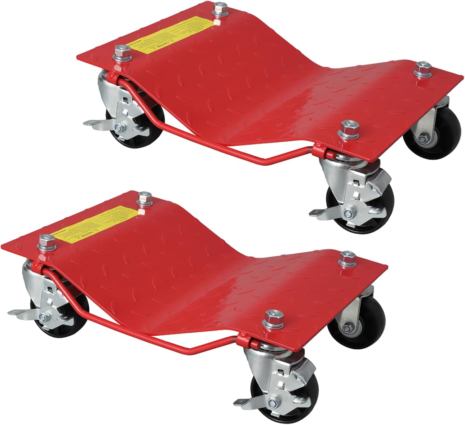 Red Car Dollies Set of 2,Car Wheel Dolly for Garage Moving Car,Vehicle ...
