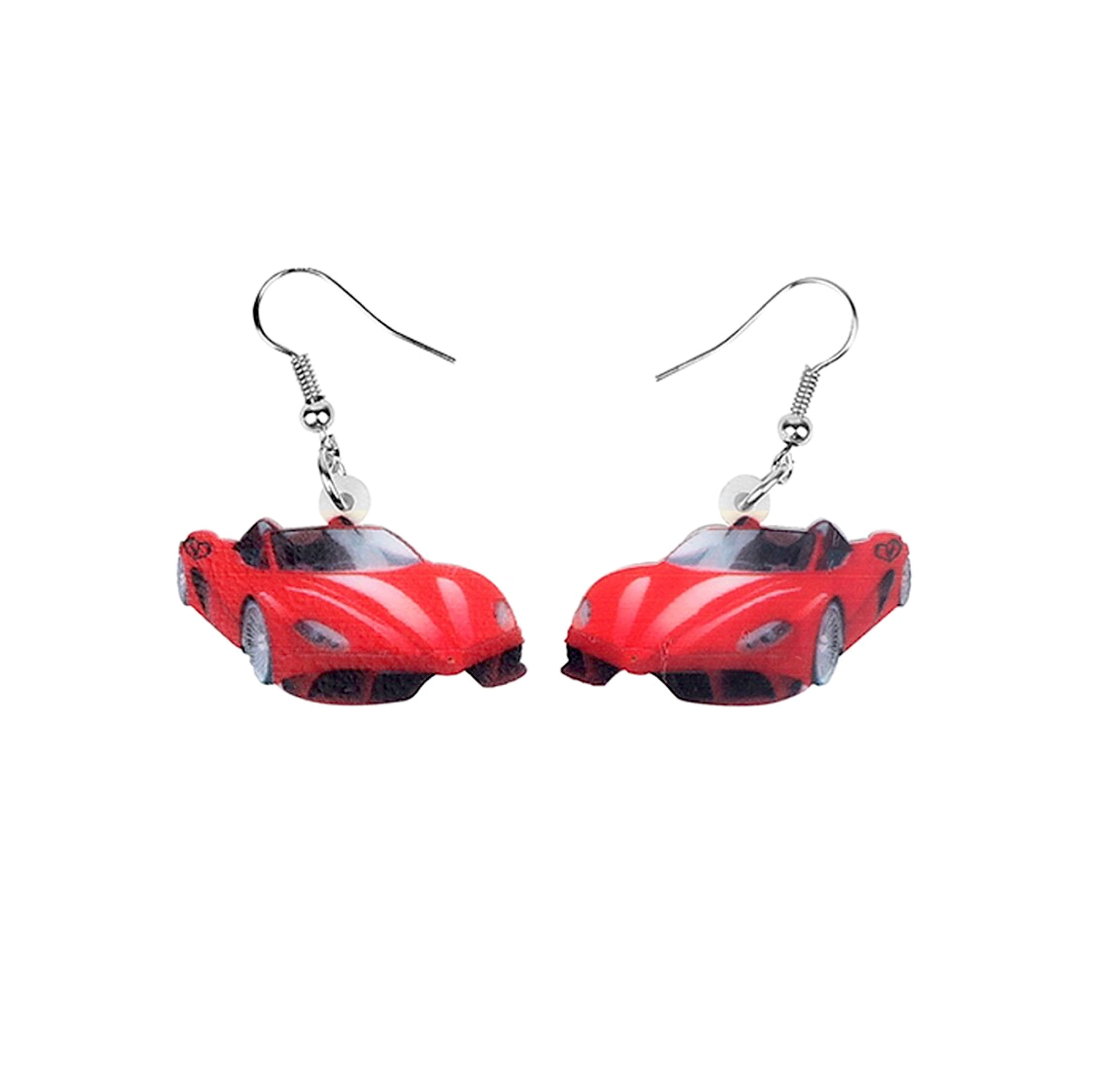 Red Car Drop Earrings - Walmart.com
