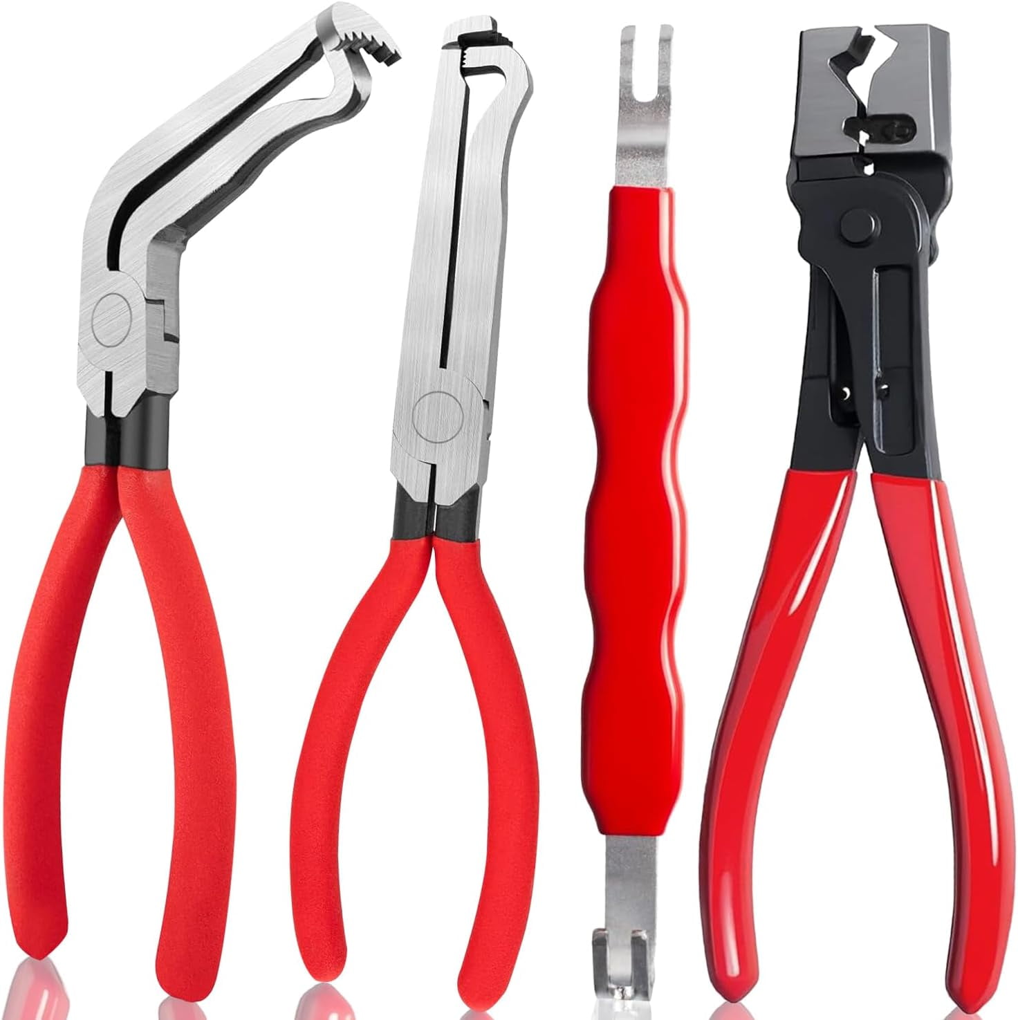 Red Car Electrical Disconnect Pliers Set, Automotive Connector ...