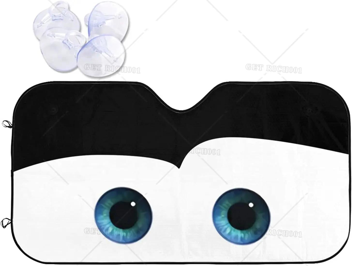 Red Car Eyes Car Sunshade Shield Windshield Window Sun Shade Blocker ...