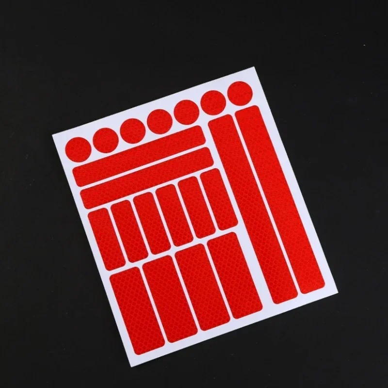 Red - Car Reflective Stickers Fluorescent Motorcycle Bicycle Reflector ...