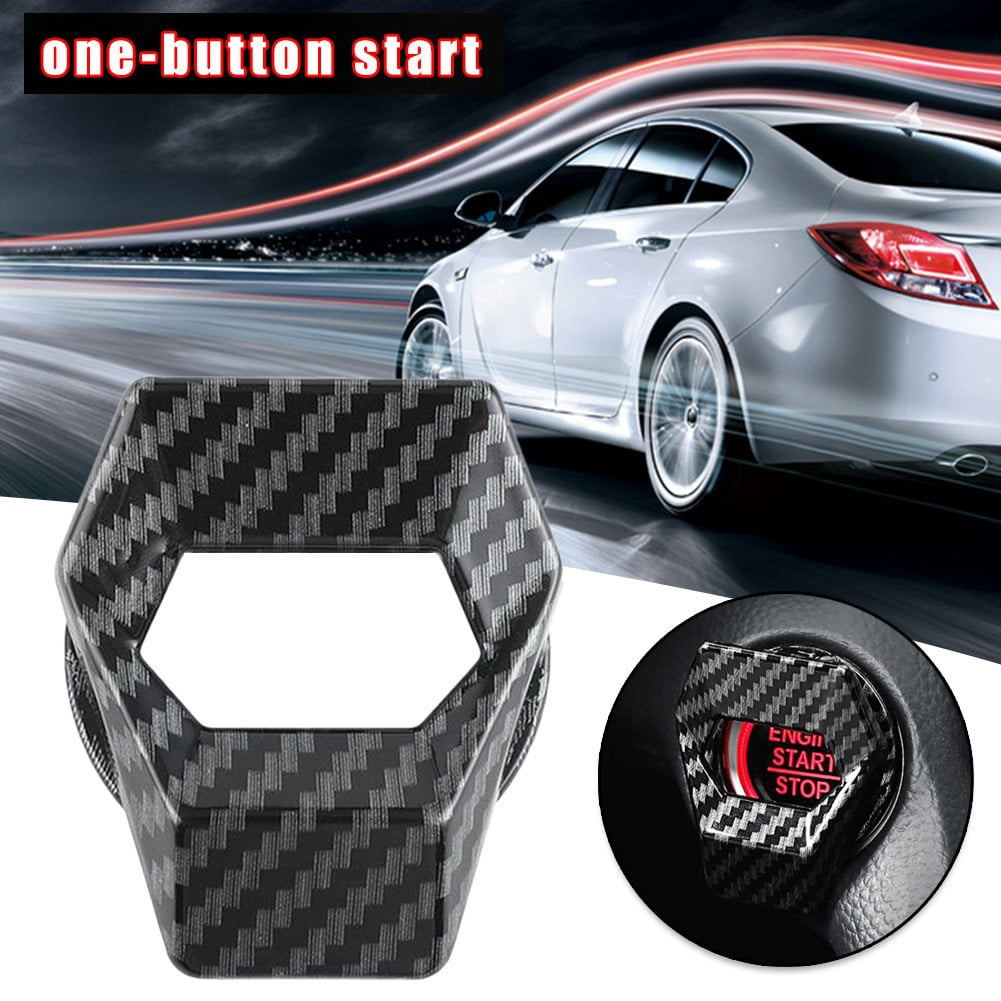 Red Carbon Fiber Car Engine Stop Button Cover Sticker For E90,E87 Tool ...