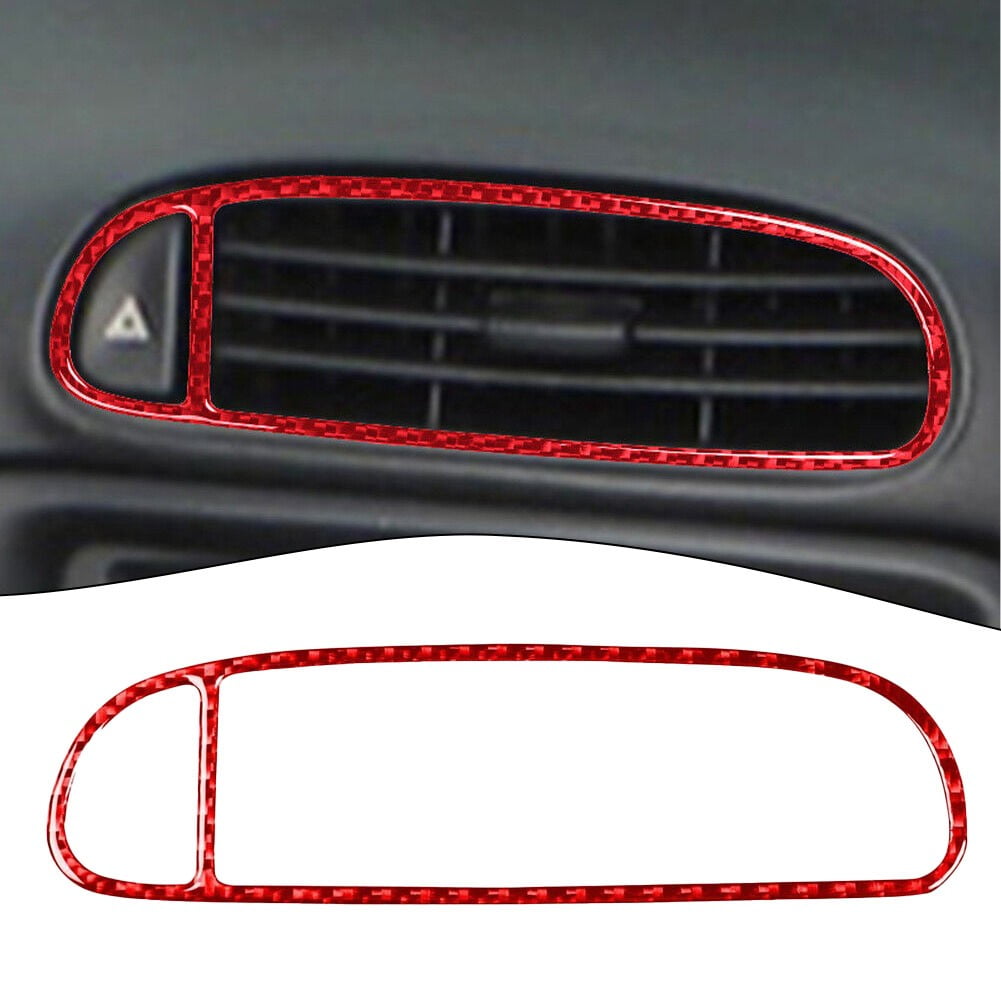 Red Carbon Fiber Center Air Vent Cover Trim For Chevrolet For Corvette ...